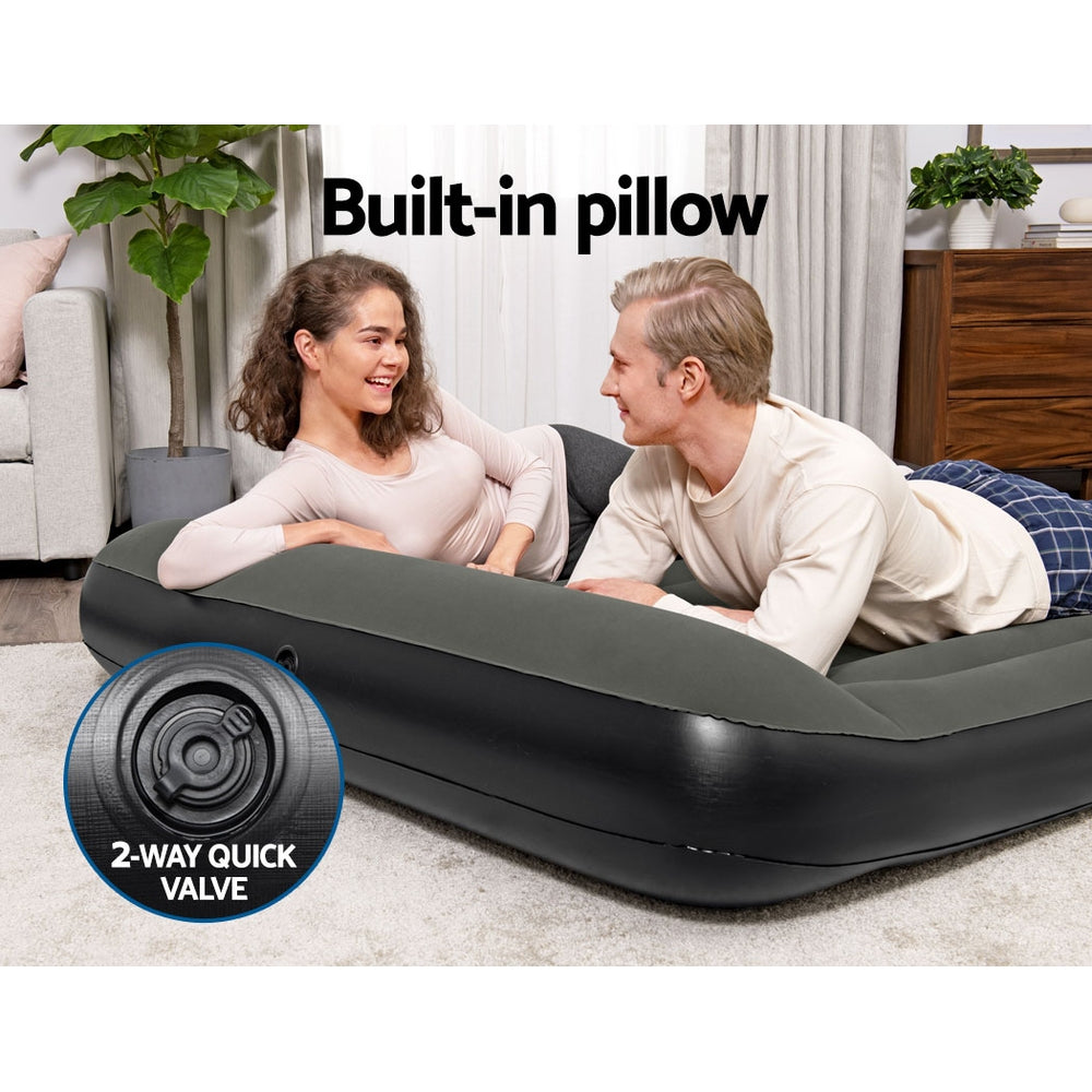 Bestway Air Mattress Queen Inflatable Bed 30cm Airbed Grey – Brightshop